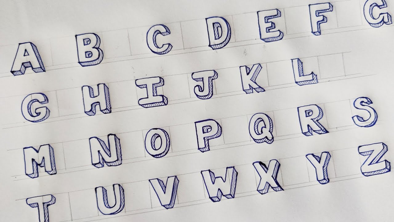 3D handwriting||Paul's Calligraphy|| - YouTube