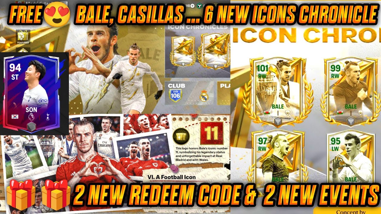 🔥🔥FREE BALE, CASILLAS...ETC😍6 NEW ICONS CHRONICLE PLAYERS ||🎁🎁 2 NEW ...