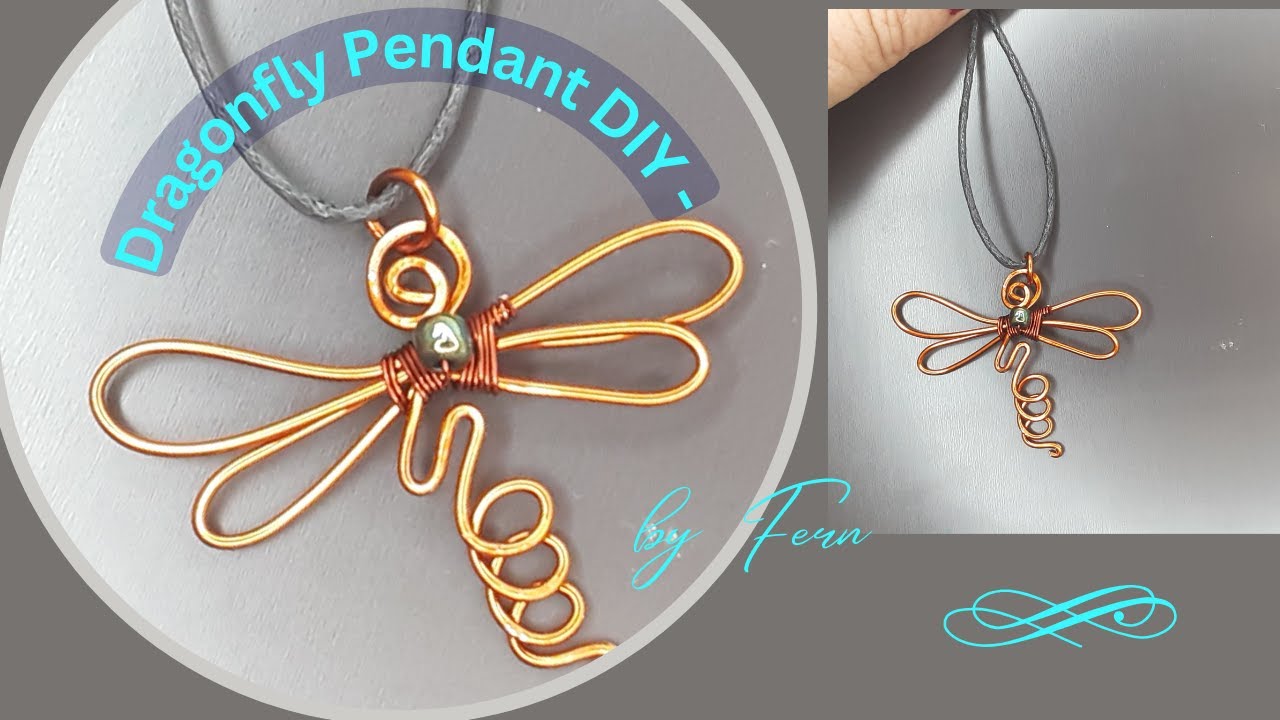 Dragonfly Pendant Tutorial/ Twisted Wire Jewelry, copper wire Jewelry ...