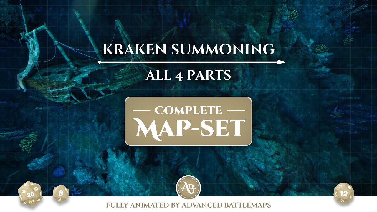 D&D | Pathfinder | Kraken Summoning - Complete Map-Set | Animated ...