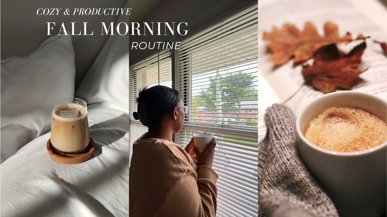 my cozy & productive 7am fall morning routine 🍂 (new habits) - YouTube