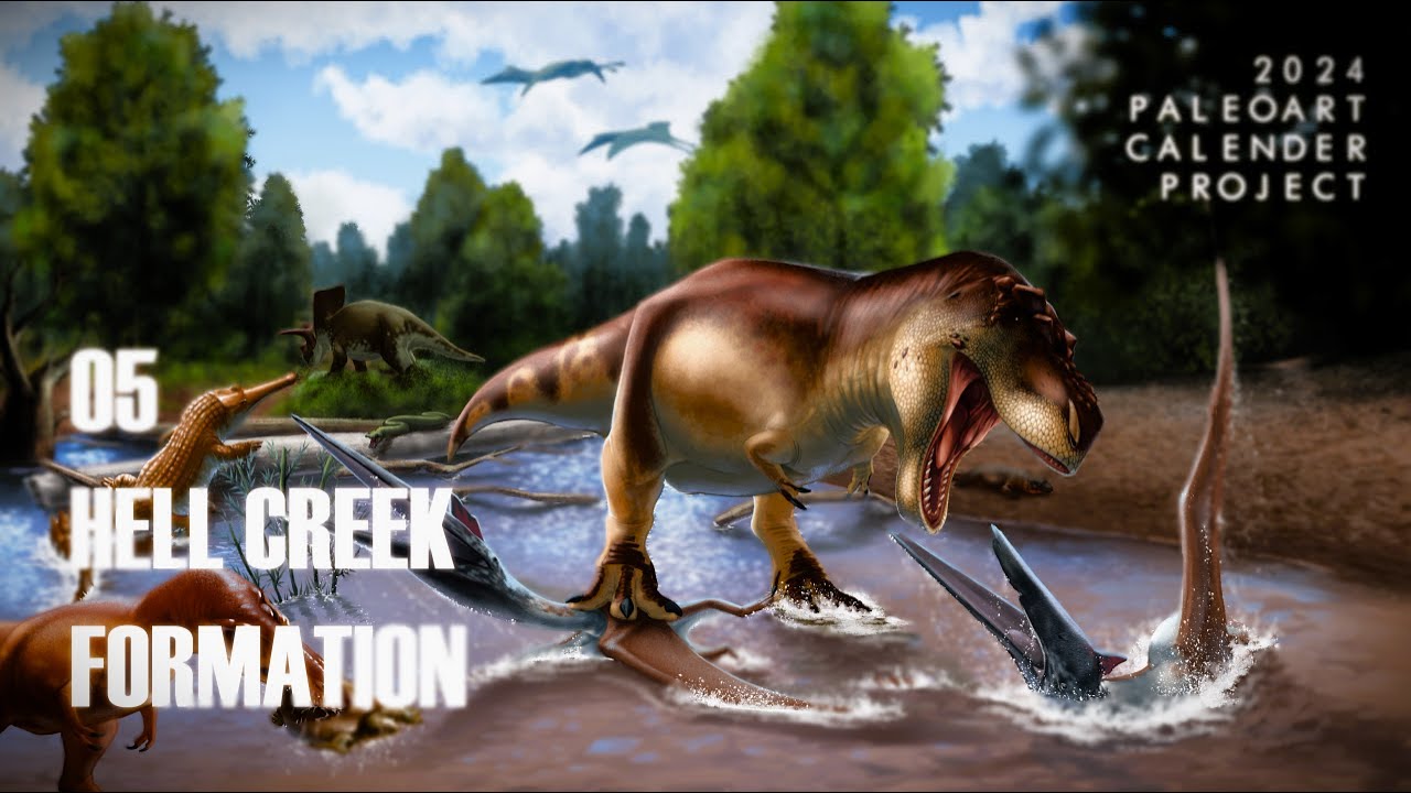 2024 PALEOART CALENDER PROJECT 05 Hell Creek Formation 팔레오아트 캘린더 05 헬크릭층 - YouTube