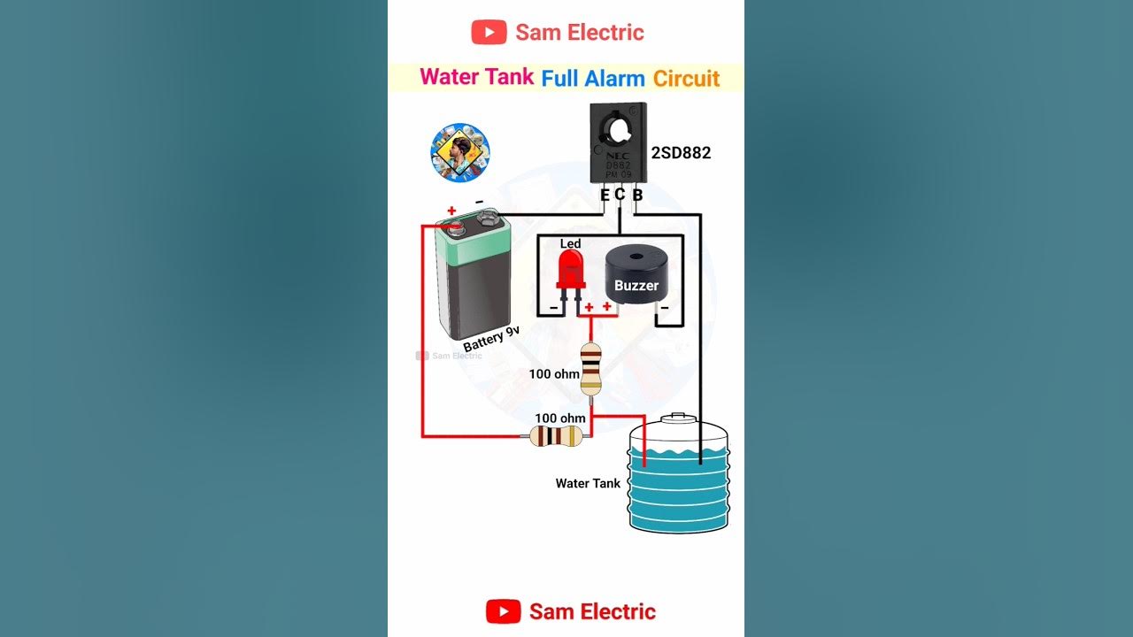 Water tank full alarm circuit - YouTube