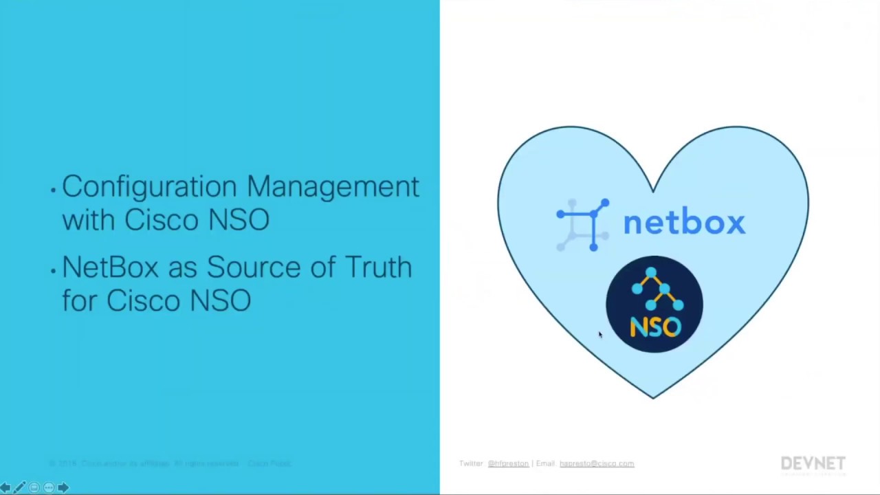 Netbox As The Source Of Truth For Cisco Nso Configurations Netbox Day 2020 Youtube
