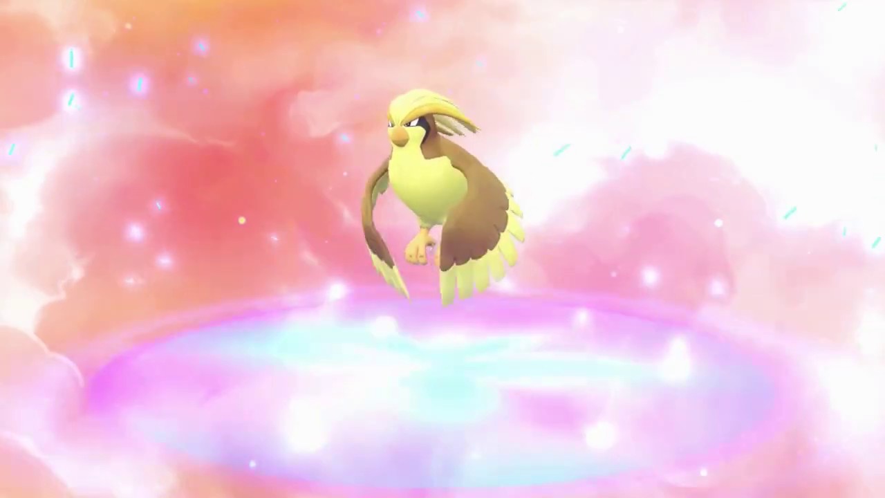 Pokemon Let's go Eevee: Pidgey shiny line evolution - YouTube