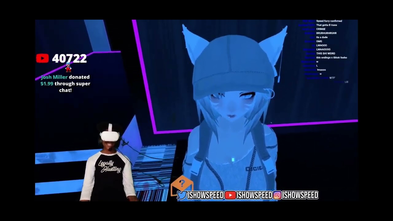 Speed gets trolled by icee in vr chat - YouTube