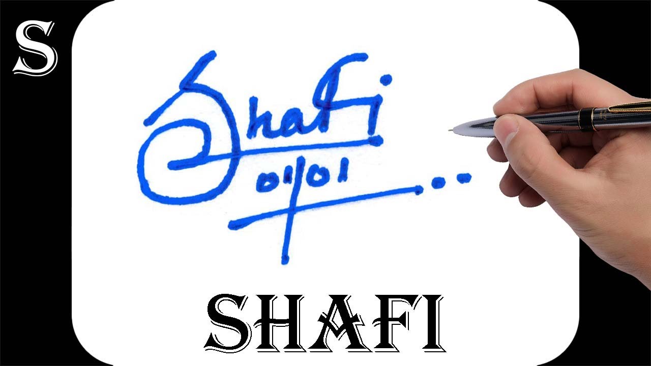 Shafi name signature design - S signature style - How to signature your ...
