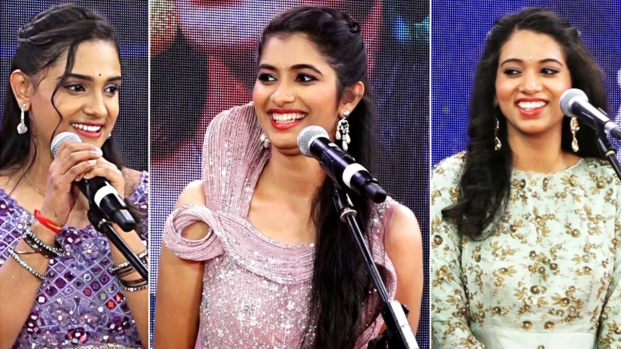 Singers Vagdevi, Pranathi And Vaishnavi Live Performance At Telugu ...