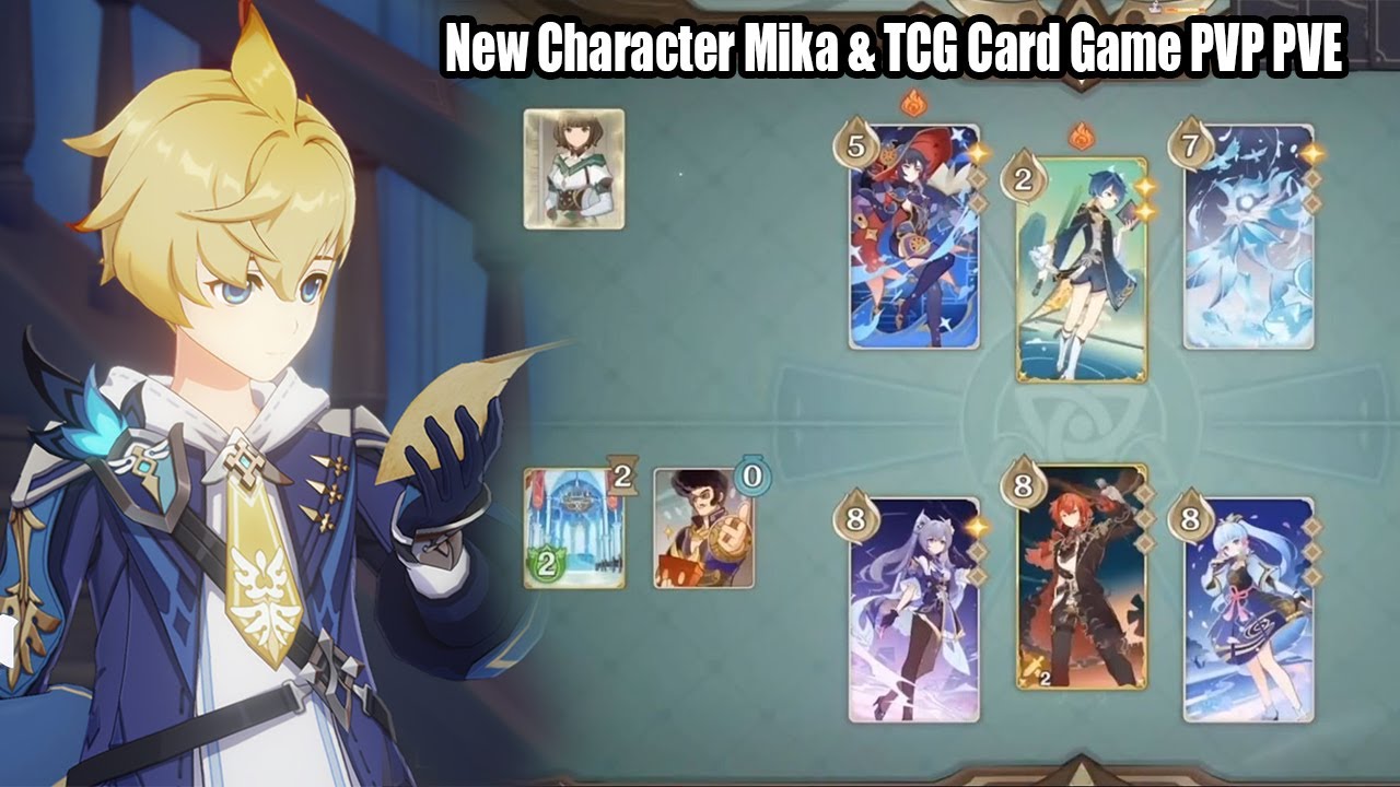 New Character Mika & TCG Card Game PVP PVE Gameplay - Genshin Impact 3. ...