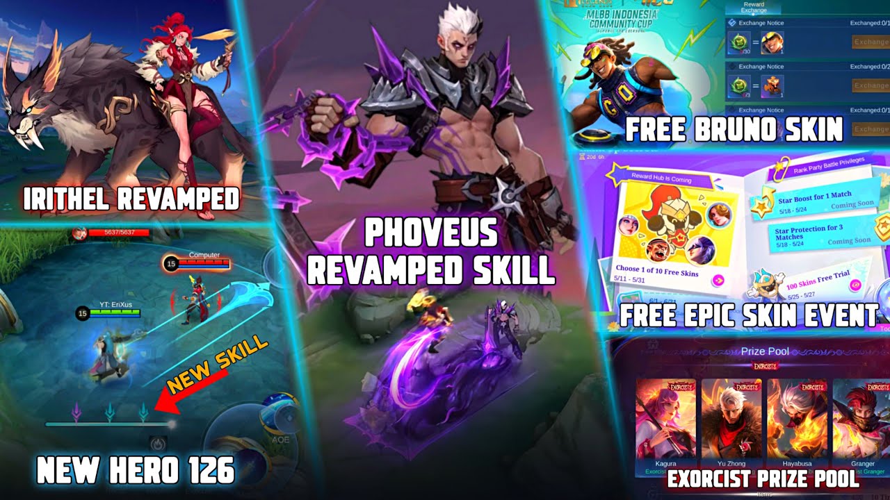 FREE EPIC SKIN, PHOVEUS AND IRITHEL REVAMPED, UPDATE HERO 126 ASSASSIN ...