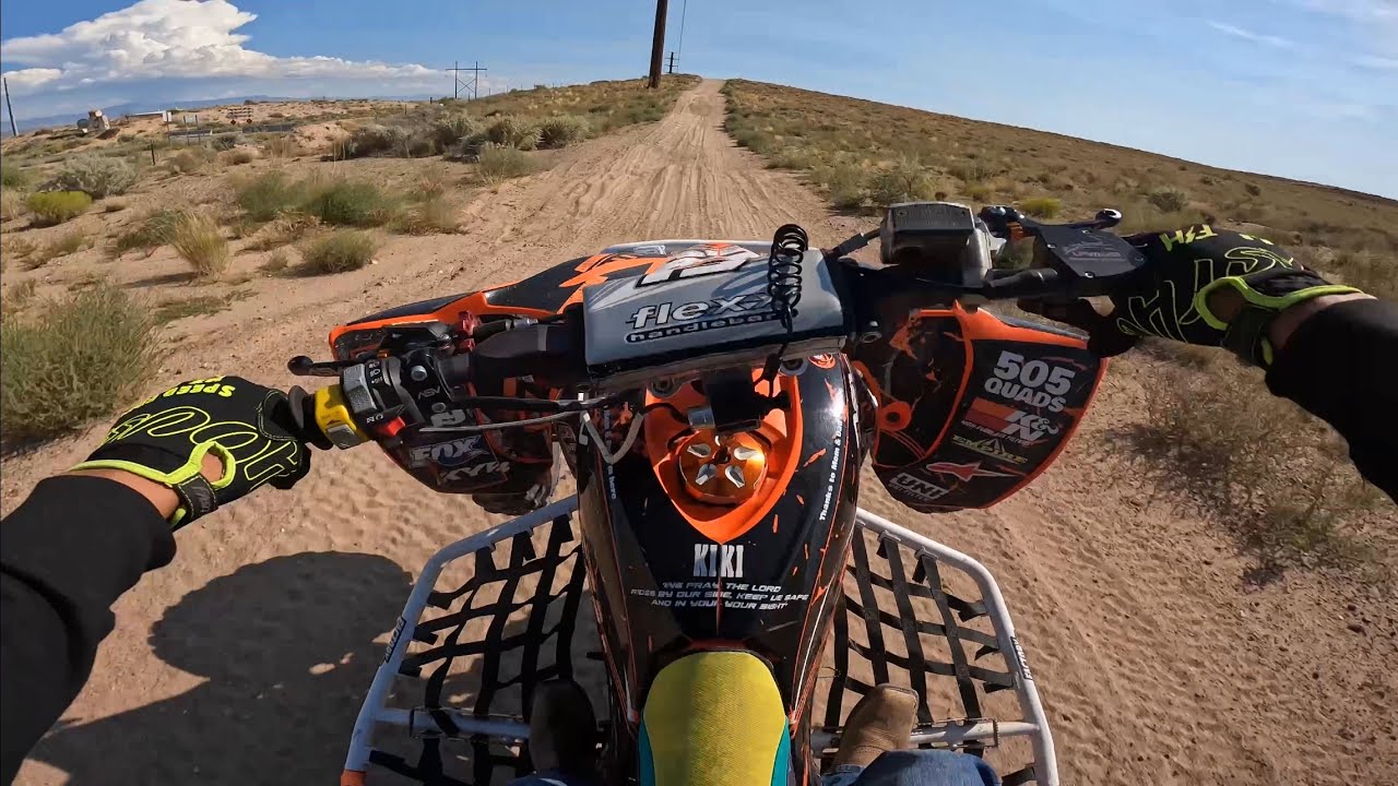 Race quad 450cc pure acceleration fast trail ride - YouTube