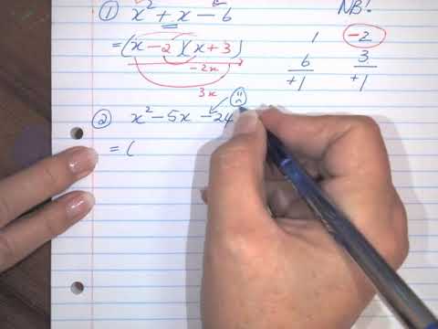 Gr 9 Faktorisering Kwadratiese Drieterme Les 30001 1 - YouTube