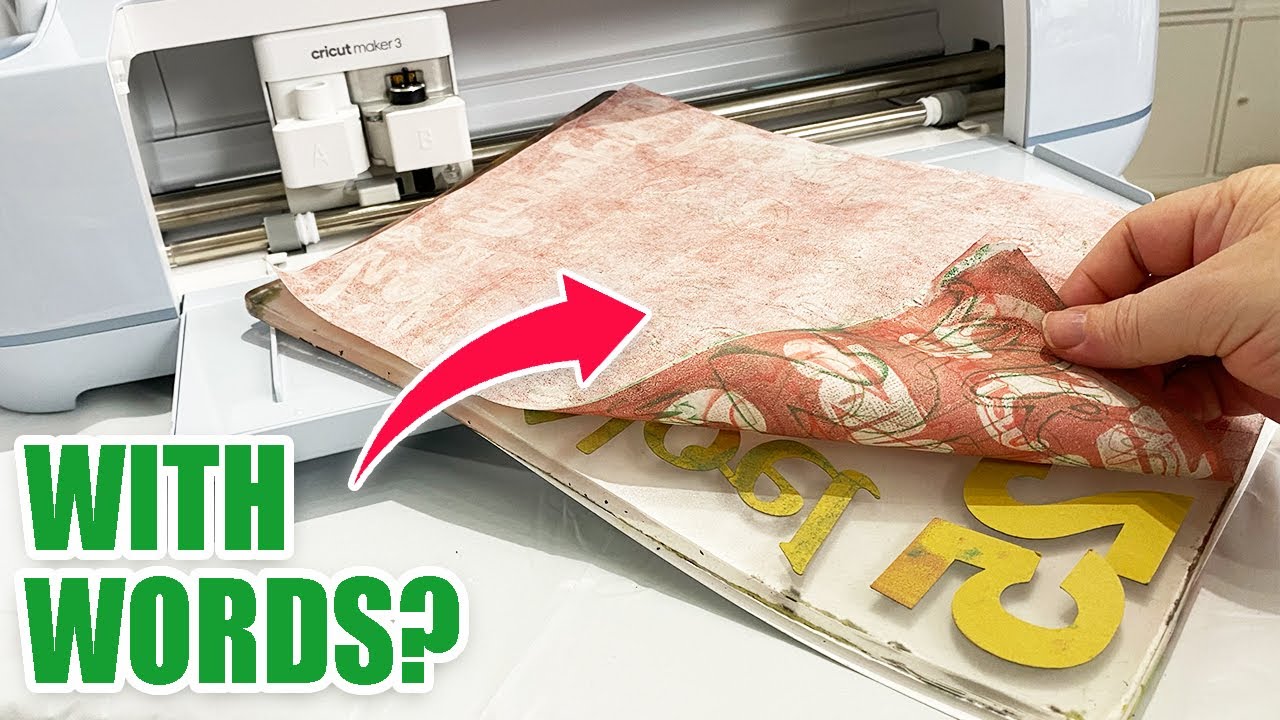 UNIQUE Gel Printing TECHNIQUE WITH DIE-CUT WORDS - YouTube