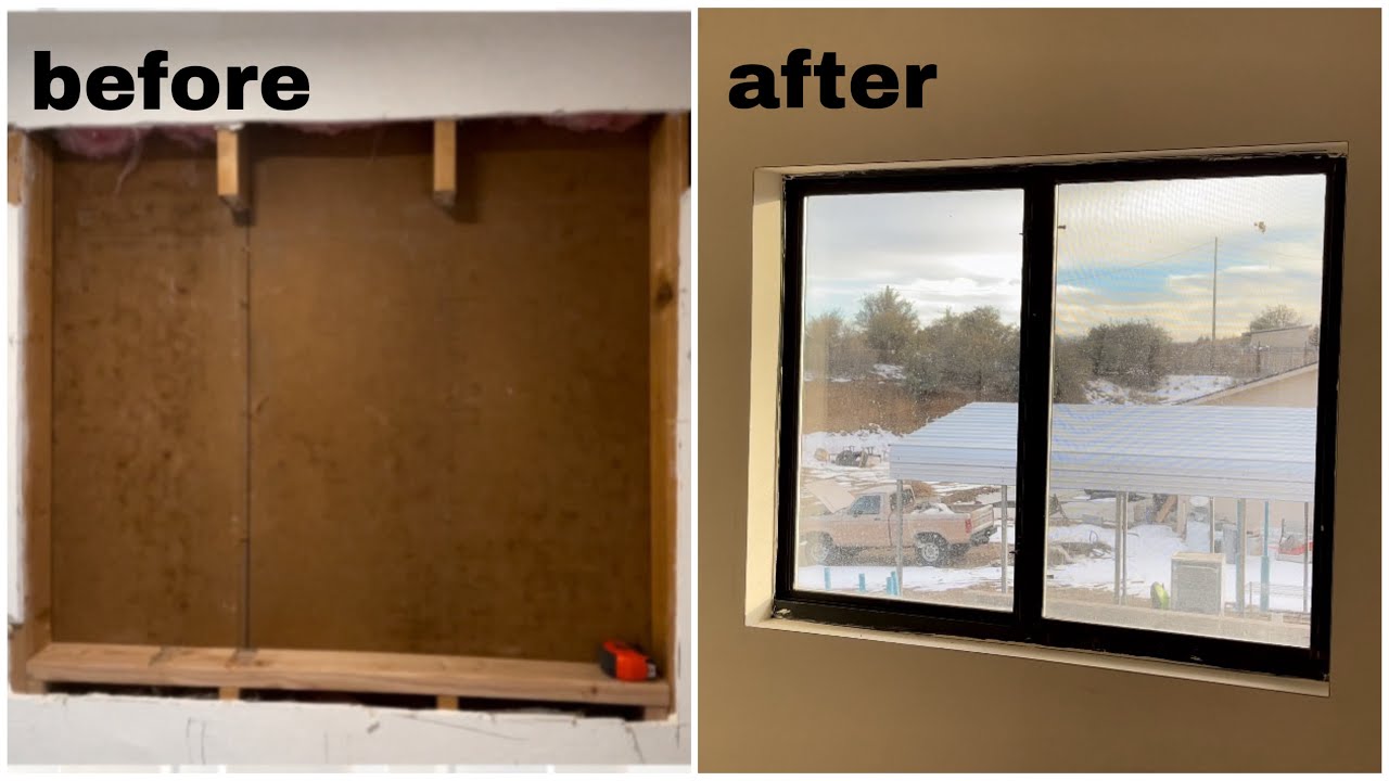 INSTALLING NEW WINDOW WHERE NO WINDOW WAS IN THE WALL. START TO FINISH ...
