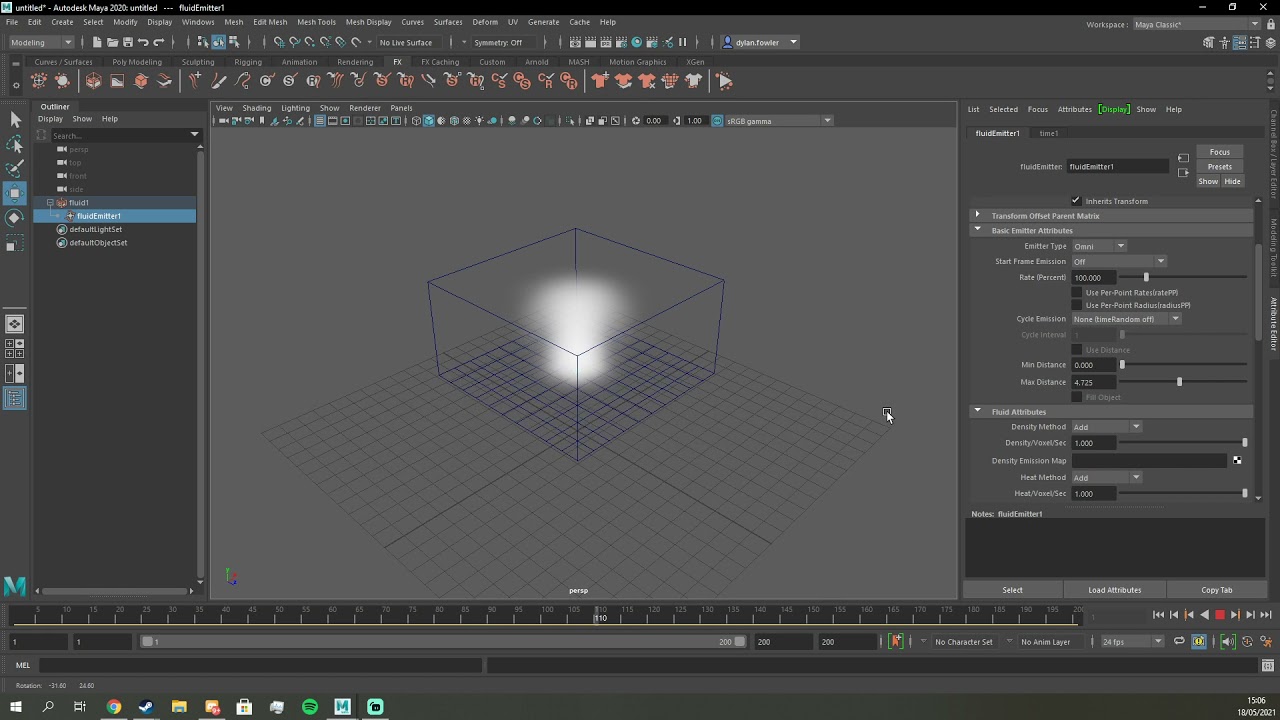 How to make Simple smoke in maya - YouTube