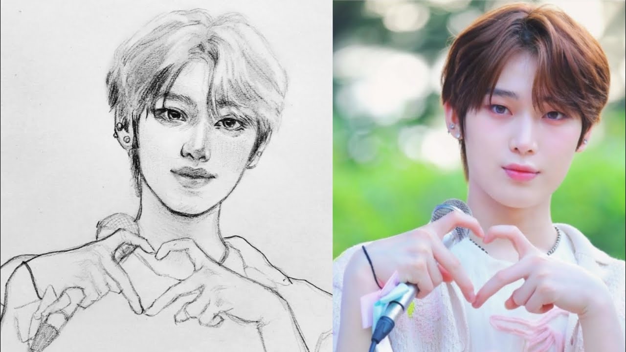 Loomis face drawing tutorial/ Enhypen Sunoo/kpop #drawing/ Rini8sh ...