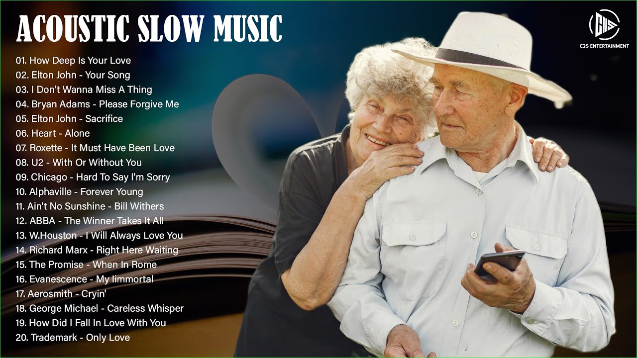 Acoustic Slow Music | Best Slow Old Songs Playlist 💙 Bee Gees, Elton ...
