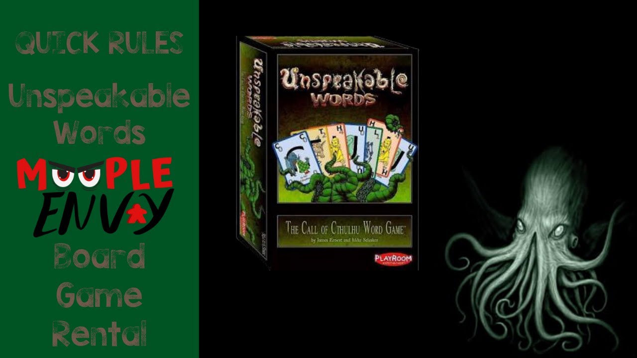 Unspeakable Words Quick Rules - YouTube