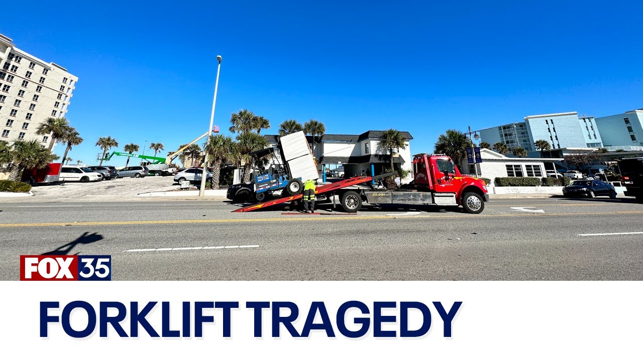 Woman run over by forklift at Florida motel, authorities say - YouTube
