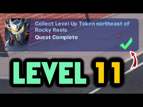 Collect Level Up Token northeast of Rocky Reels  - Complete 28 Omega Knight Level Up Quests