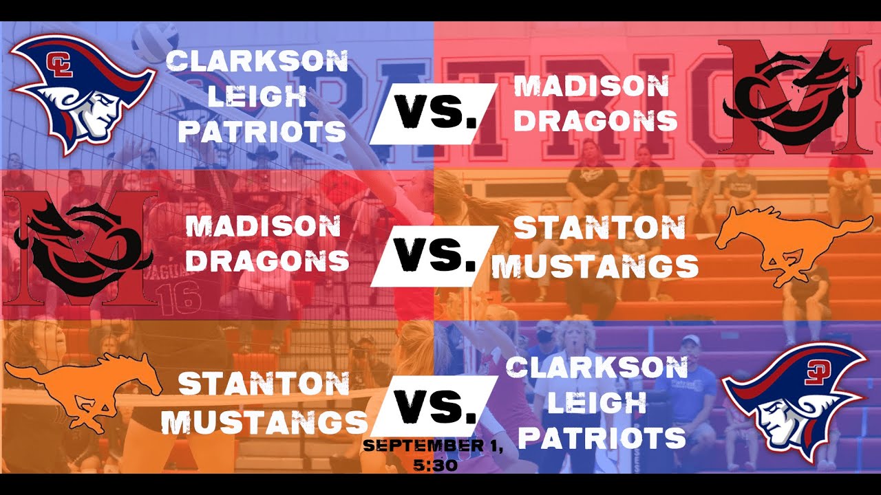 VB - Clarkson-Leigh Patriots vs Madison Dragons (09/01/2022) - YouTube