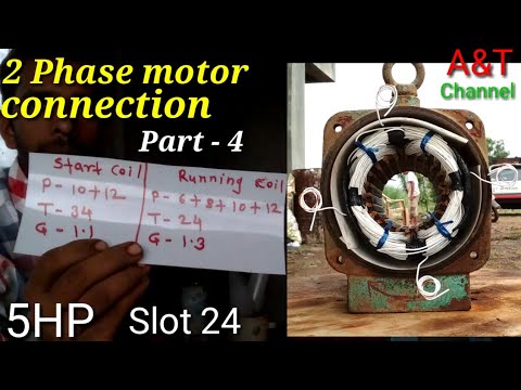 2 PHASE 5hp Pandubbi submersible motor windinding part 4 - YouTube