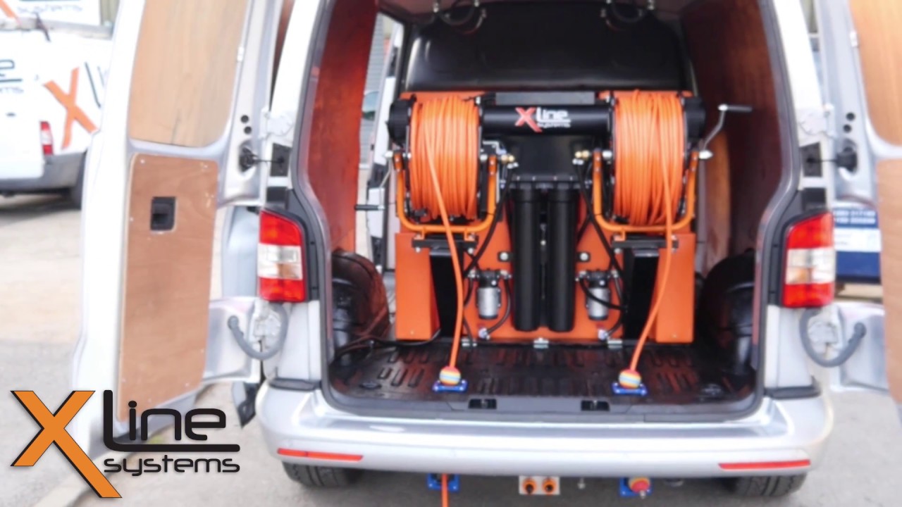 Water Fed Pole System with Raised Reels & Underfloor Hose Guides - YouTube