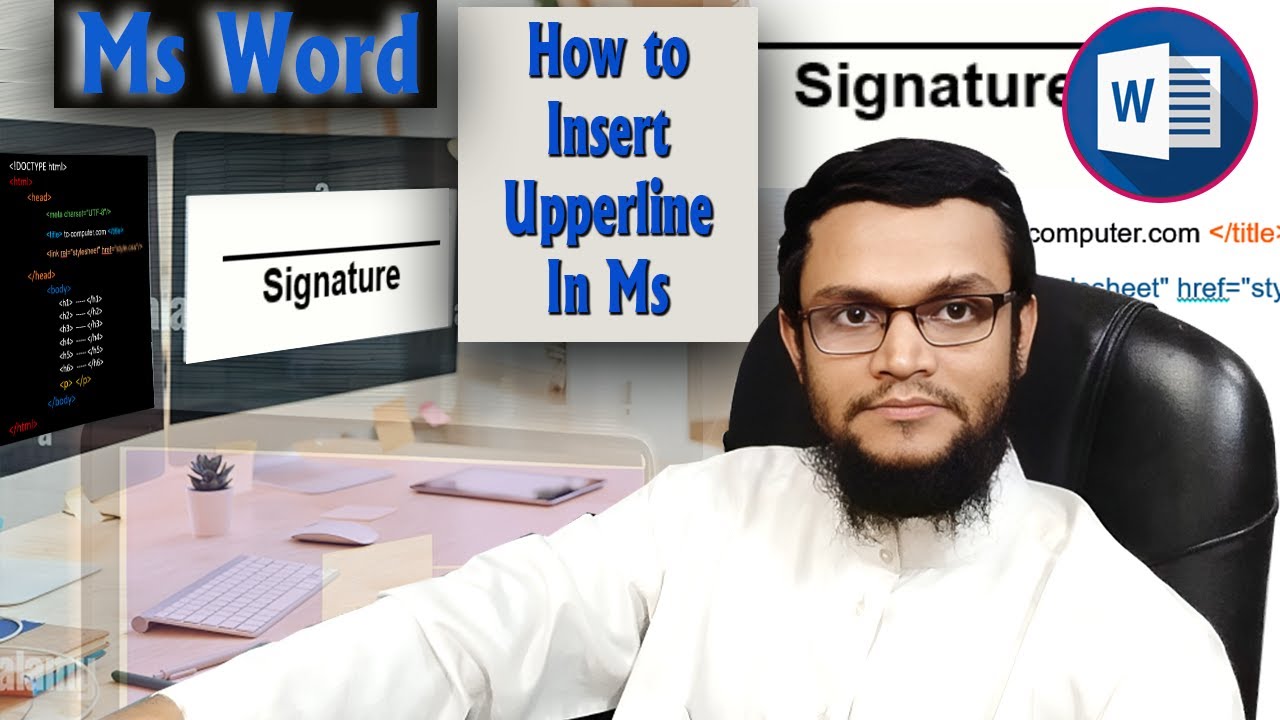 How to Insert Upperline in MS Word | Upperline 4 Tips | TC-Computer ...