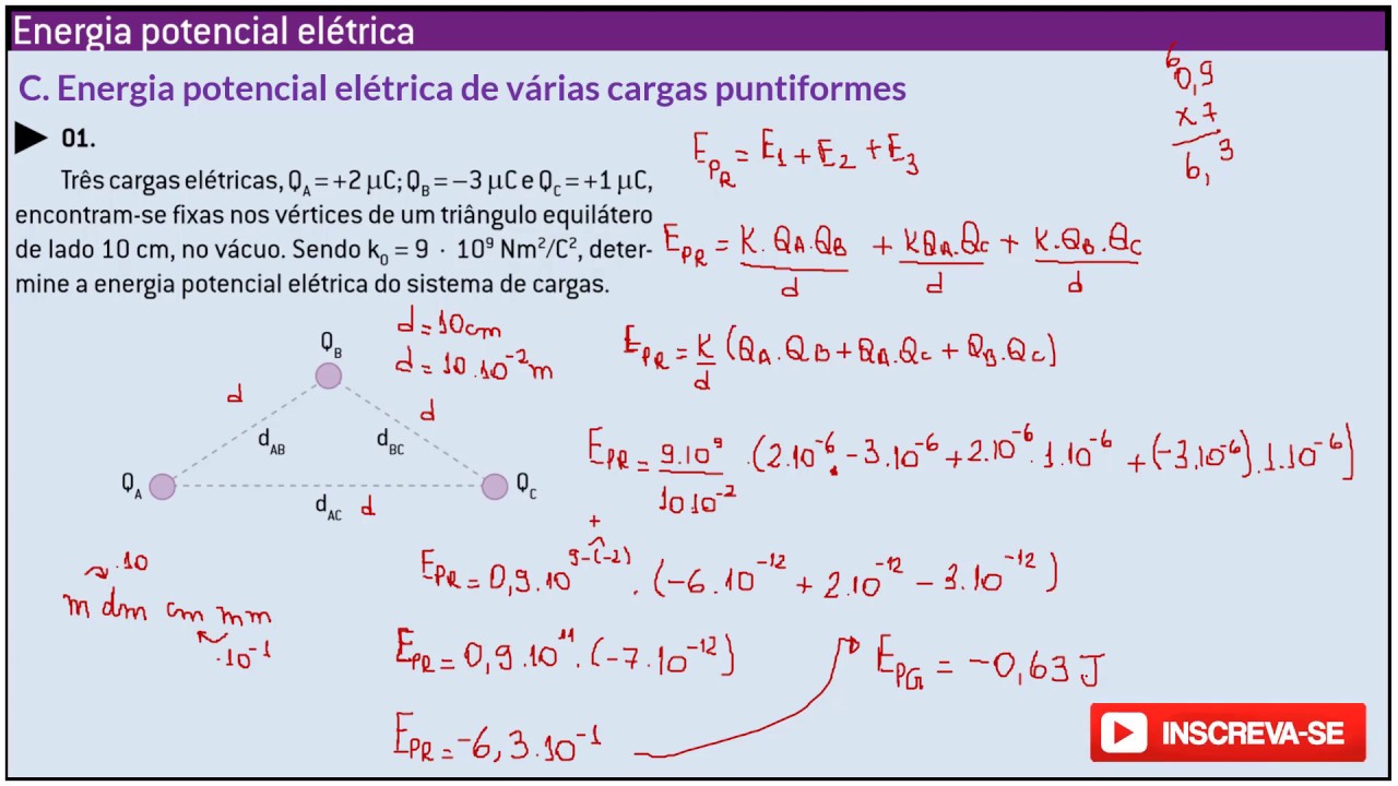 ENERGIA POTENCIAL ELÉTRICA DE VÁRIAS CARGAS PUNTIFORMES - YouTube