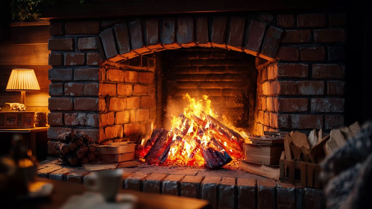 🔥 Cozy Evening by the Fireplace | Relaxing Crackling Fire Sounds for ...