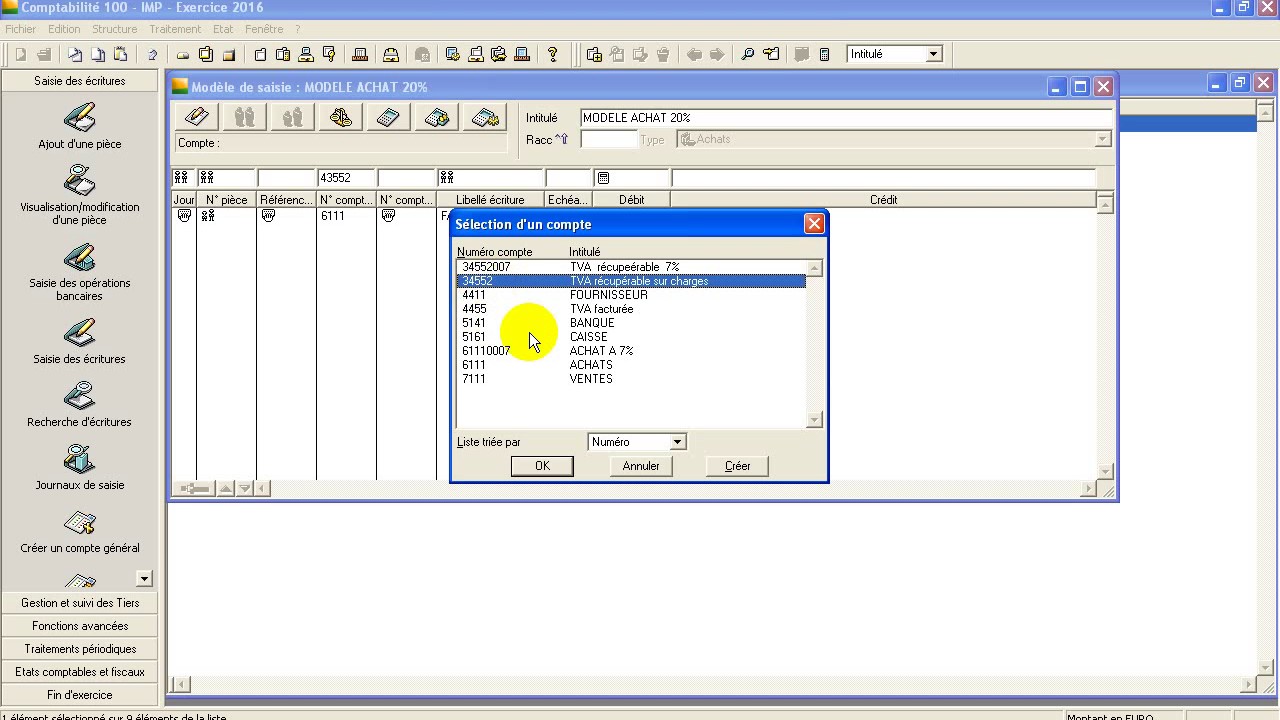 Sage comptabilité 100 MODELE DE SAISIE ACHATS - YouTube