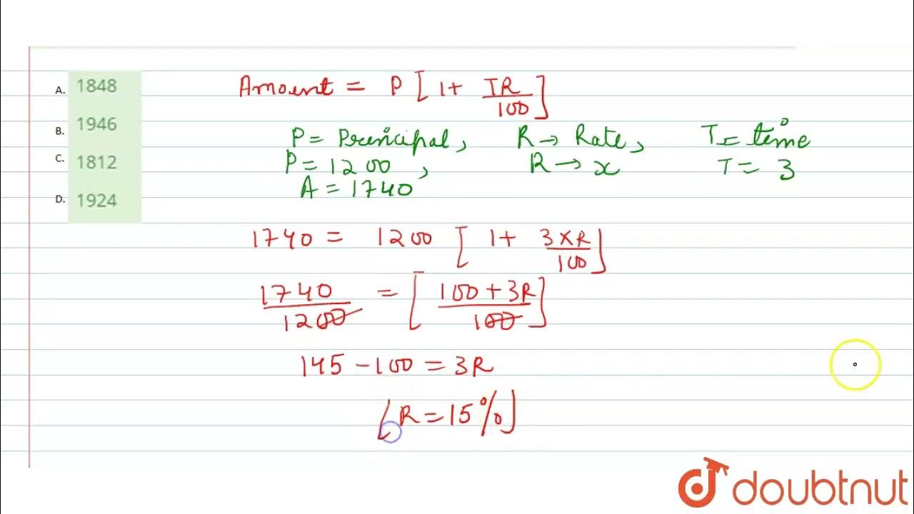 A sum of Rs 1200 amounts to Rs 1740 in 3 years at simple interest. If rate of interest is increa ...