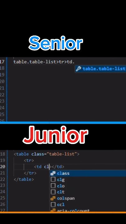 How Create Table in HTML | Difference Senior and Junior developers - YouTube