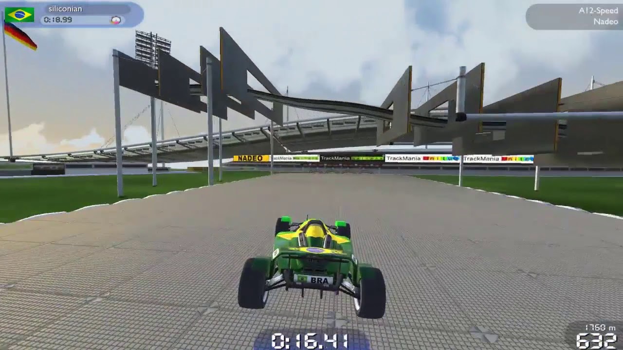 TrackMania Nations Forever - White - A12-Speed [Time: 18.98] - YouTube