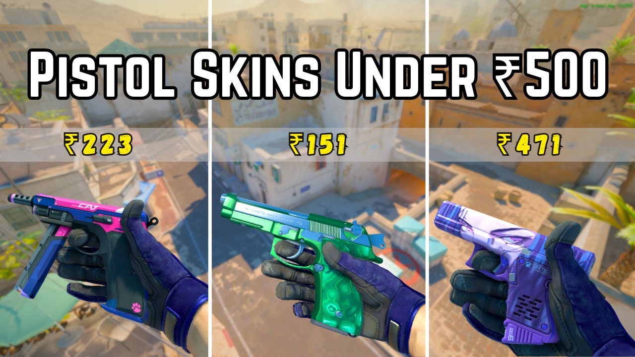 BEST PISTOL SKINS UNDER ₹500 || PART I - YouTube