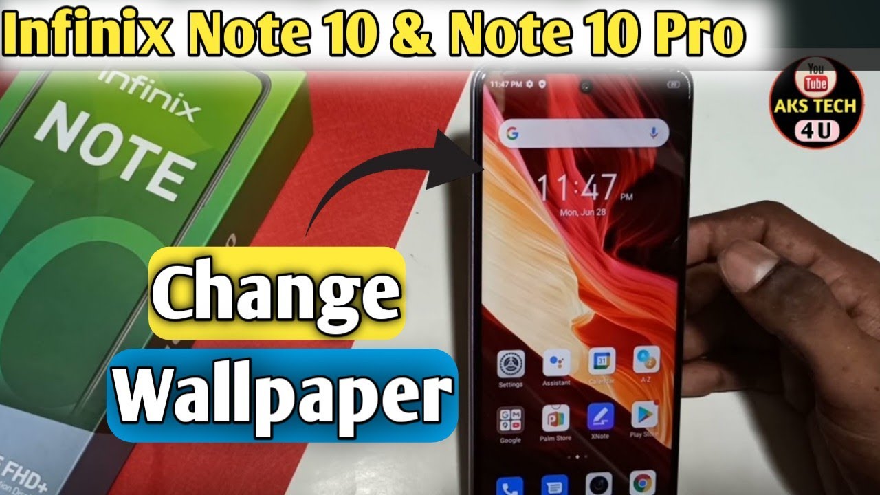 Infinix Note 10/Note 10Pro Change Wallpaper || How To Change Wallpaper ...