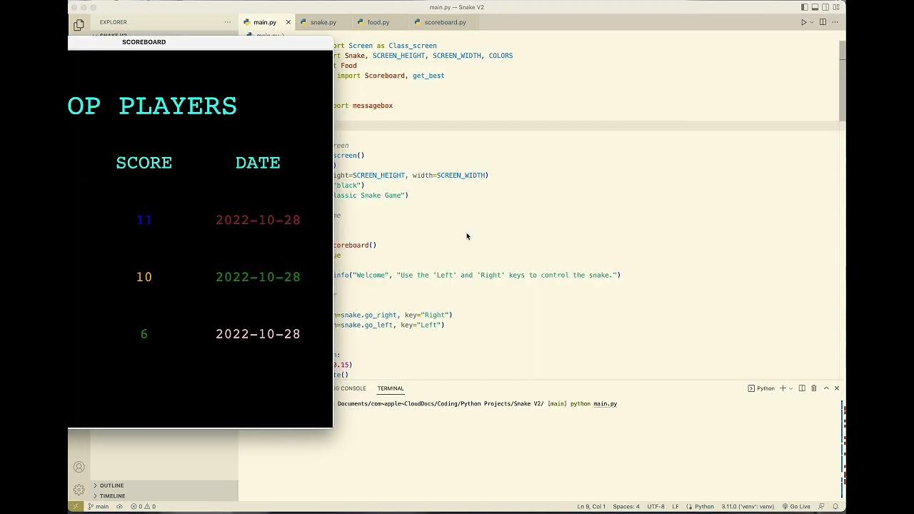 CS50x Project: Snake Game - YouTube