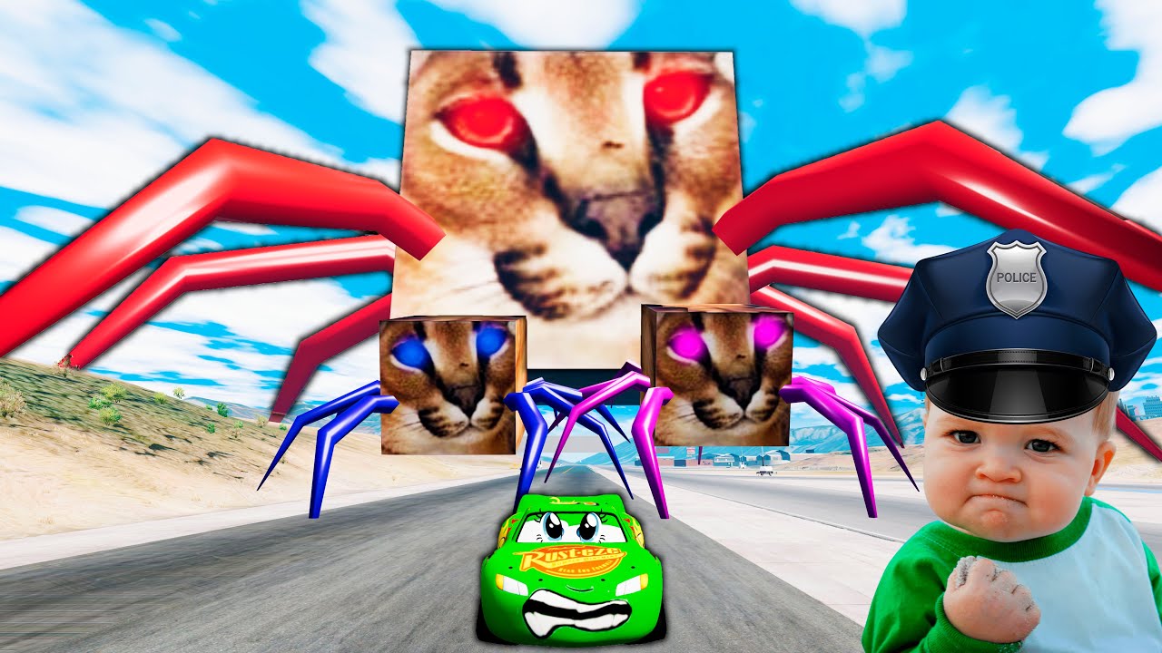 Best Moments of Lightning McQueen's Epic Escape from Floppa, the Giant ...