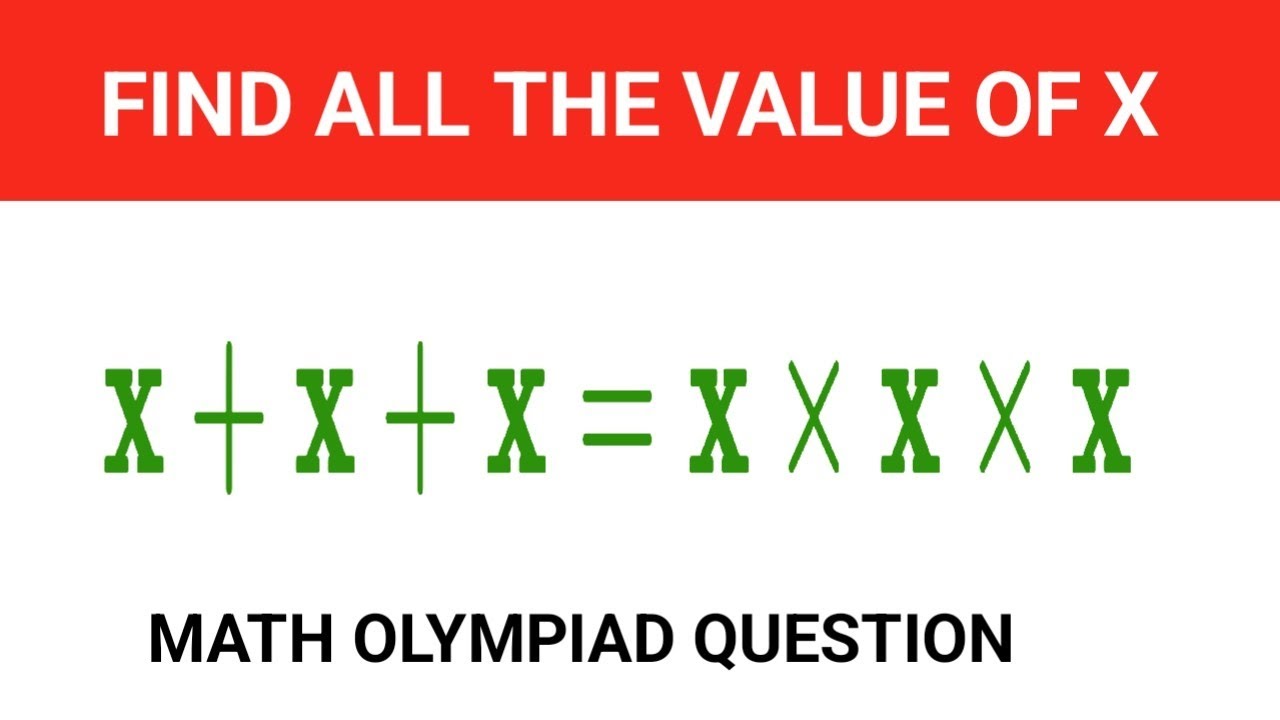 A tricky math Olympiad algebra question. Find all the value of x.🔎 🔎 ...