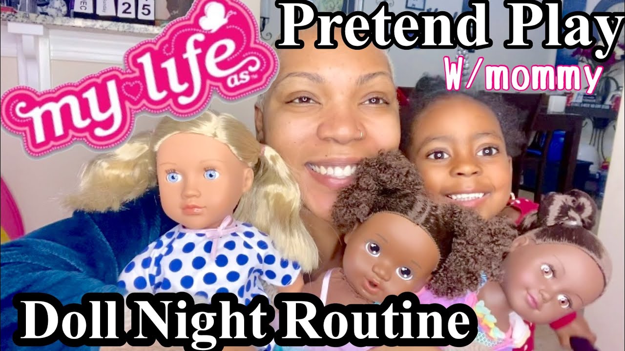 PRETEND PLAY WITH MOM|DOLL BABY NIGHT TIME ROUTINE|MY LIFE AS DOLLS ...