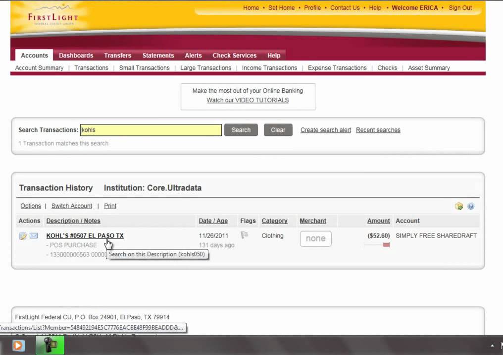 SEARCH Tutorial for FLFCU Online Banking - YouTube