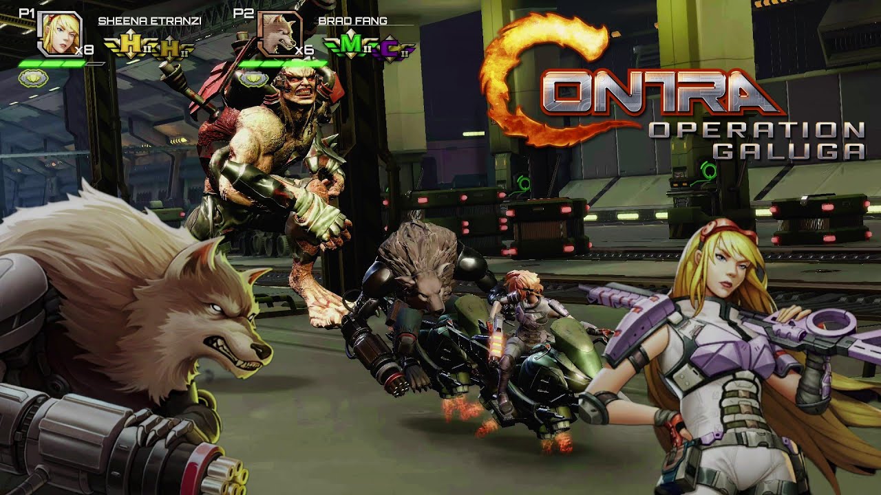 Contra Operation Galuga Sheena Etranzi & Brad Fang Arcade Mode Full Walkthrough 2 Player Co-op ...