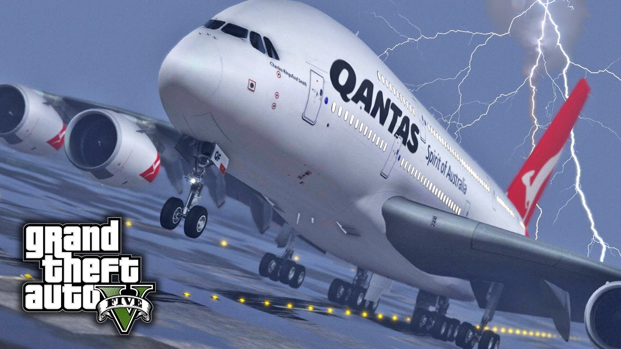 GTA V E32 - Airbus A380 Blind Landing Challenge | Civil Aircraft Pack ...