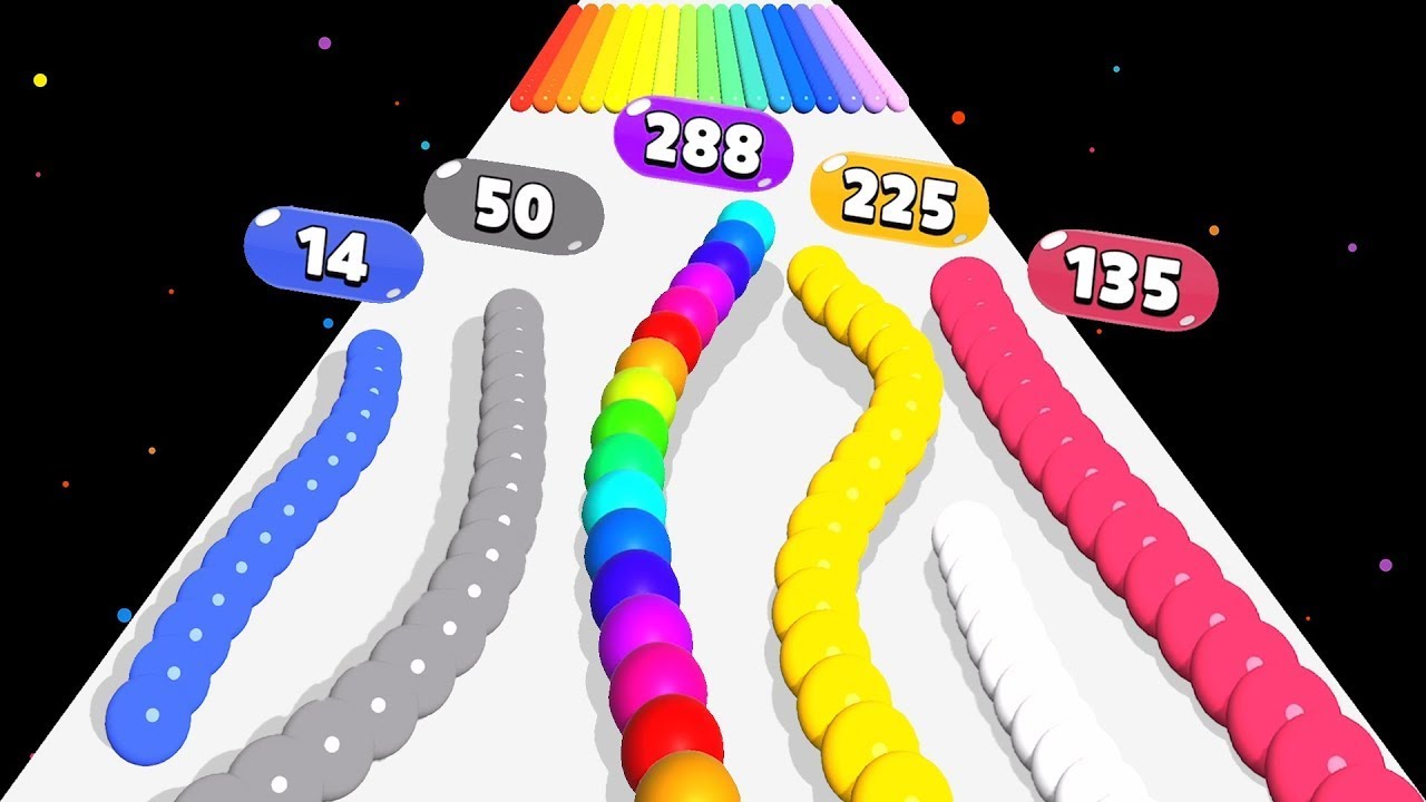 SNAKE COLORS RUN - Colorful Snake Marble Run (ASMR Gameplay) - YouTube