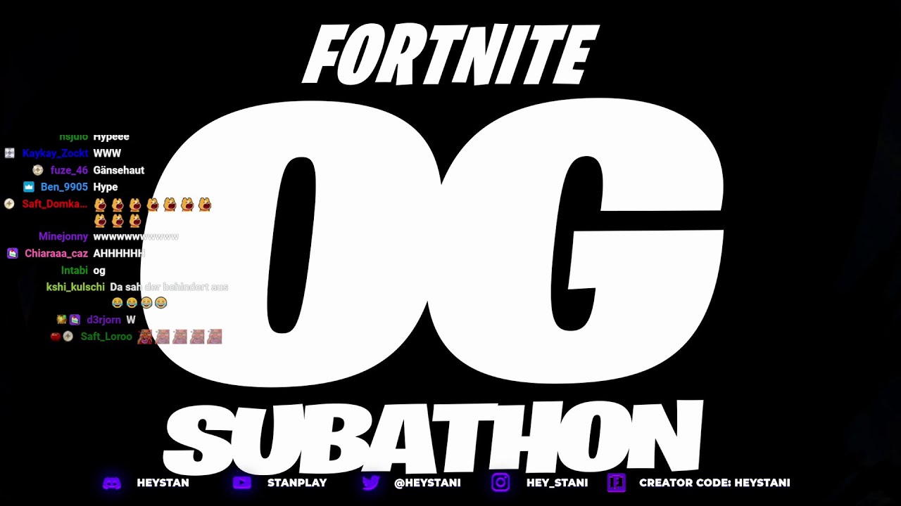 Fortnite OG - Subathon START Intro - 31. Oktober 2023 - YouTube