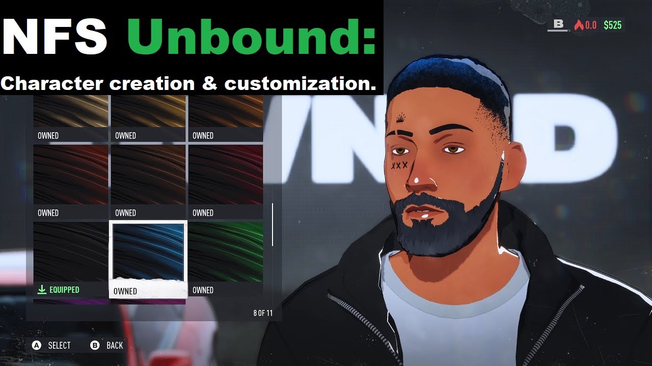 NFS Unbound: All character customization options. - YouTube