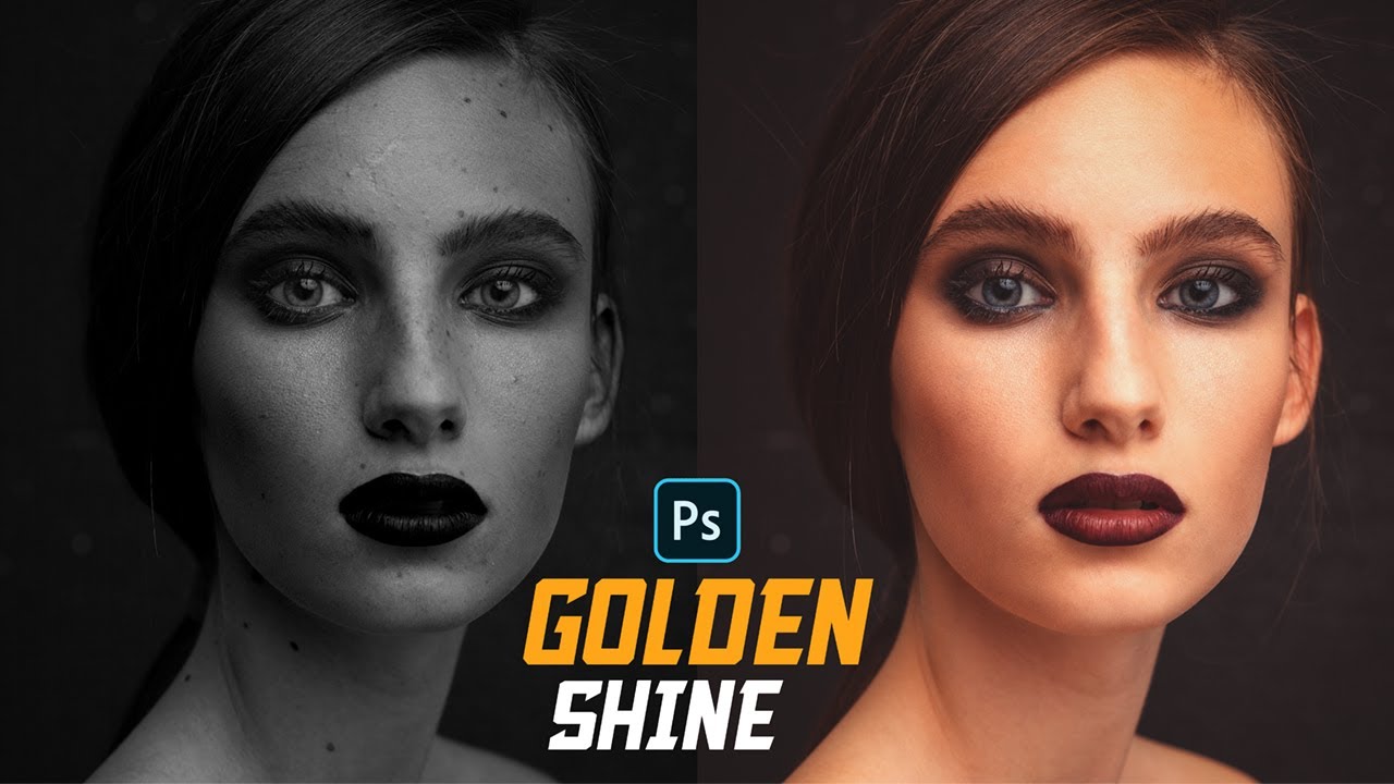 Golden Shine Skin Color Tone in Photosho cc 2020 - YouTube