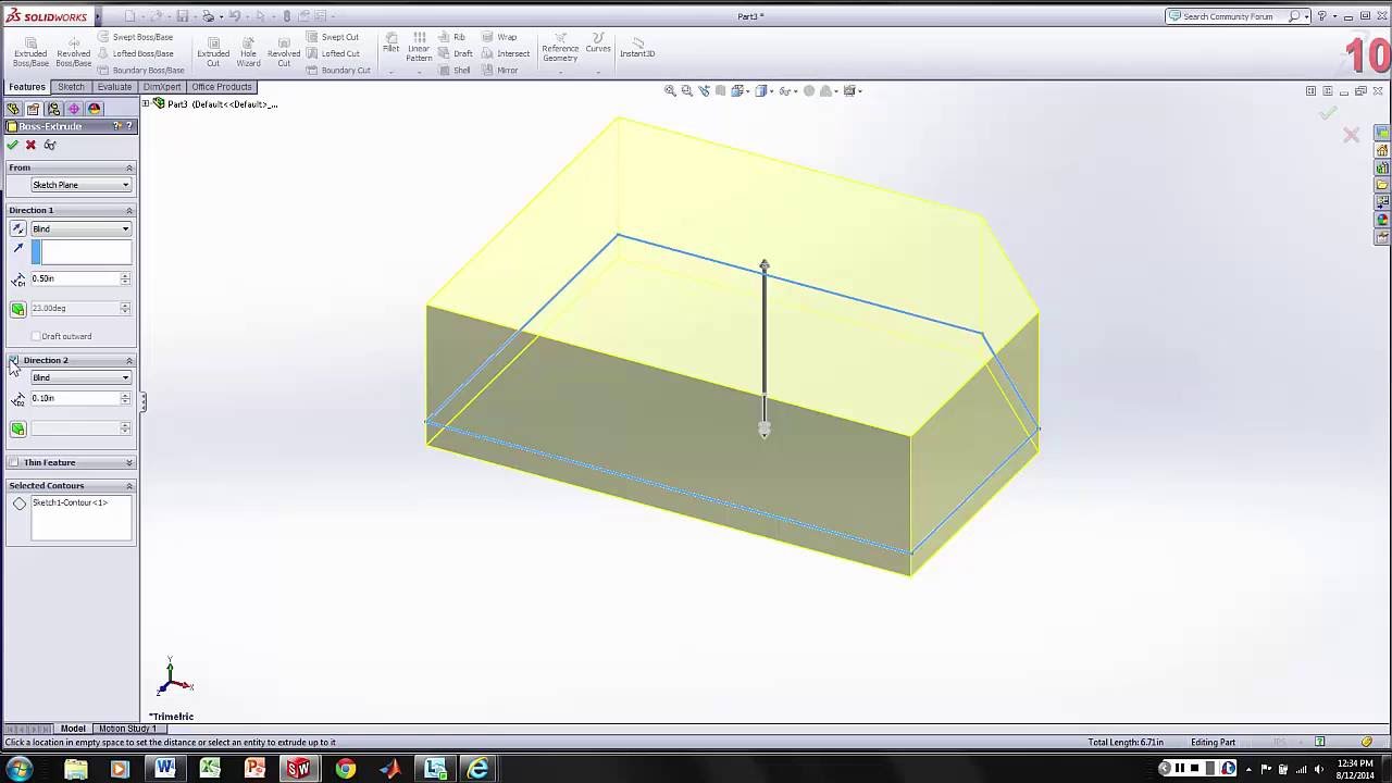 SW V1 Sketching and Extruding - YouTube