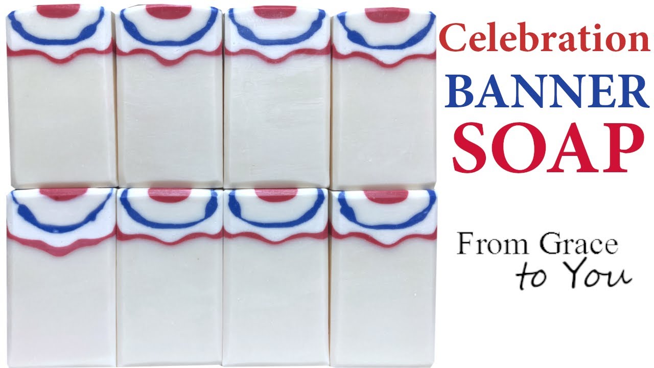 Making "Celebration Banner" Cold Process Soap in a Tall and Skinny Mold ...