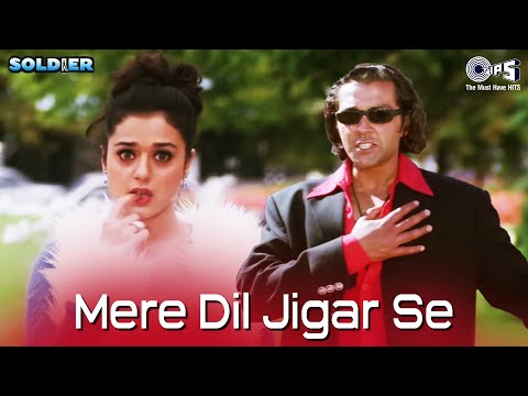 Mere Dil Jigar Se | Kumar Sanu, Alka Yagnik | Soldier | Bobby Deol, Preity Zinta |Anu Malik 90s Hits